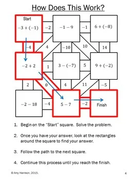 Adding and Subtracting Integers Quiz