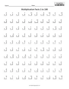 Multiplication Facts to 100 4th Grade Quiz | Quizizz