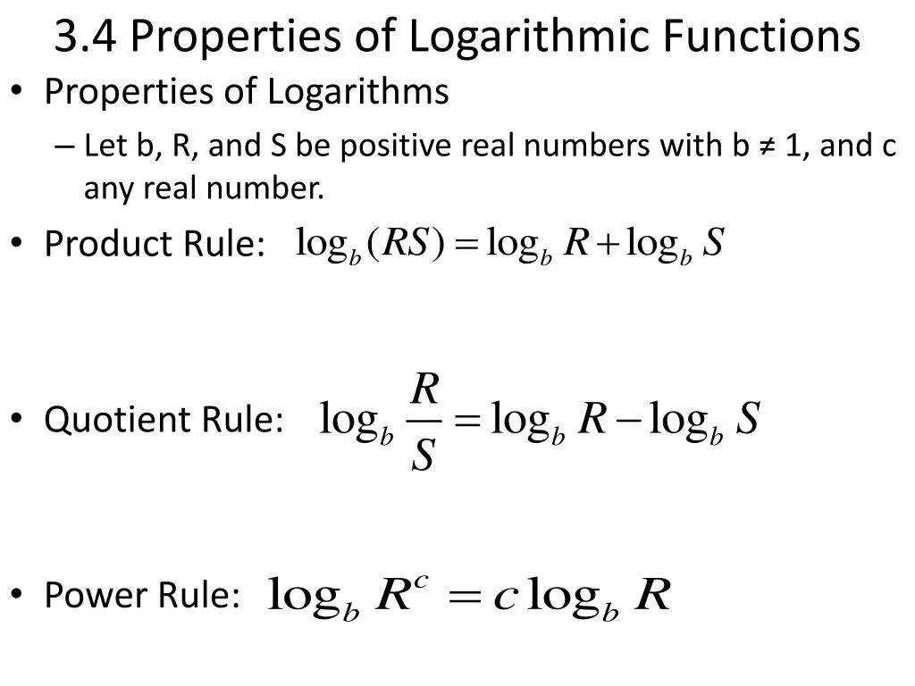 Review Logarithm Quiz