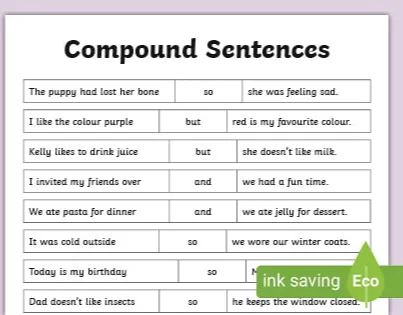 Compound Sentences 12th Grade Quiz | Quizizz