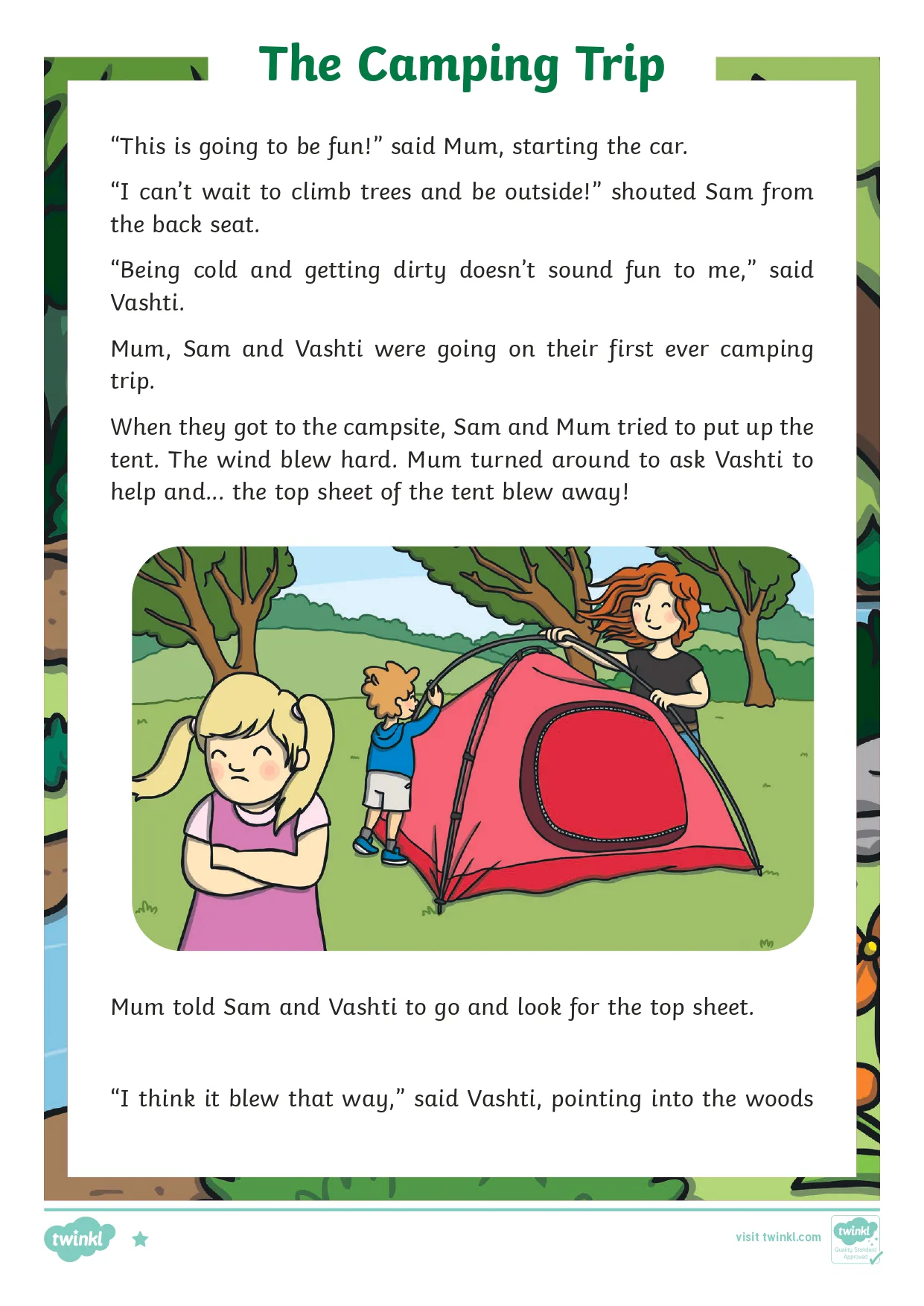 The Camping Trip Quiz Quiz