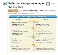 Unit 3 - Verbs that change meaning in the preterite - FLASHCARD 9th ...