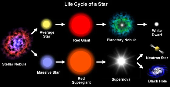 Life Cycle of a Star Flashcard