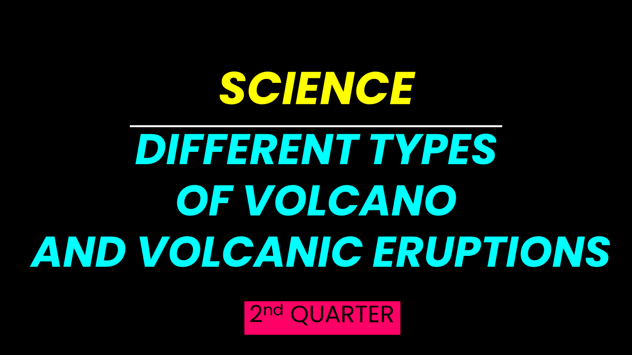 Q3 M1 - DIFFERENT TYPES OF VOLCANOES AND VOLCANIC ERUPTIONS 5th Grade ...