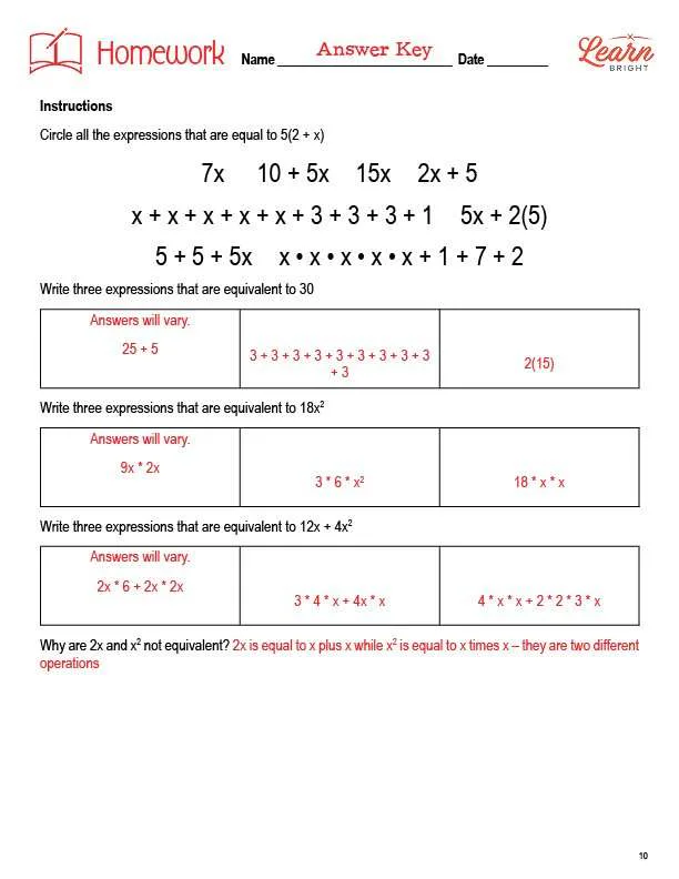 Identifying Equivalent Expressions 6th Grade Quiz | Wayground