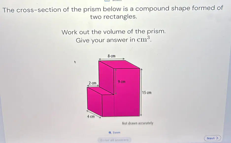 IReady unit1 lesson3 grade5 - volume irregular prisms Quiz