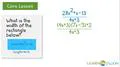 Rewriting Rational Expressions to Find Missing Dimensions 1st - 6th ...