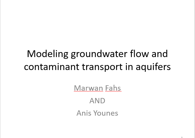 Groundwater Flow and contaminant transport in aquifers University Quiz ...