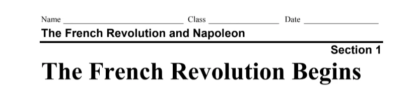 World French Revolution Begins 10th Grade Quiz | Quizizz