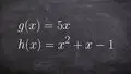 How To Perform the Composition of Two Functions Video