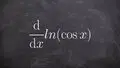 Take the derivative using chain rule of trig function and natural ...