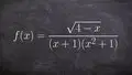 Learn to write the domain of a rational function with a radical 11th ...