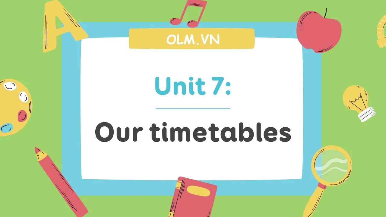 Review unit 7: Our timetables (grade 4) Quiz
