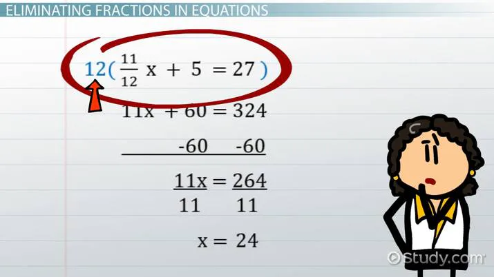 Solve Equations with Fractions 8th Grade Quiz | Quizizz