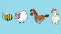 Farm Animal Sounds Finding Game Interactive Video
