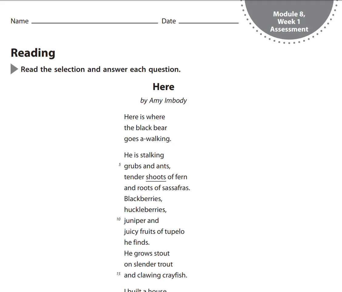 HMH M8W1 5th Grade Quiz | Quizizz