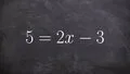 How to solve a linear equation using only two steps inverse operations ...