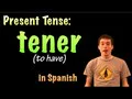 01035 Spanish Lesson - Present Tense - Tener 11th Grade - University ...