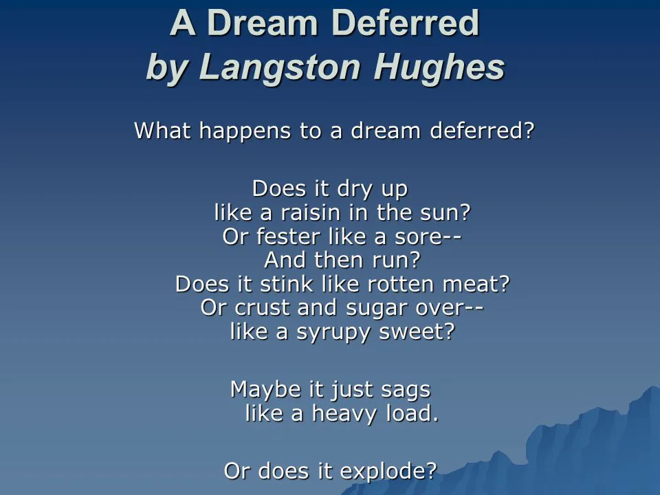 Dreams by Langston Hughes 7th - 8th Grade Quiz | Quizizz