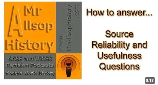 Evaluating Source Reliability and Usefulness Quiz