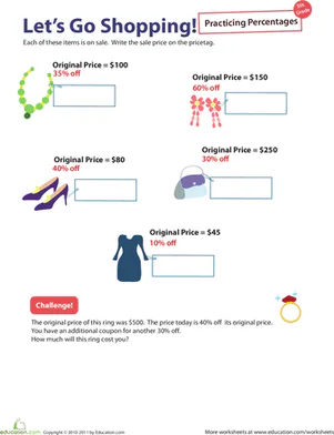 Percents Sales 7th Grade Quiz | Quizizz