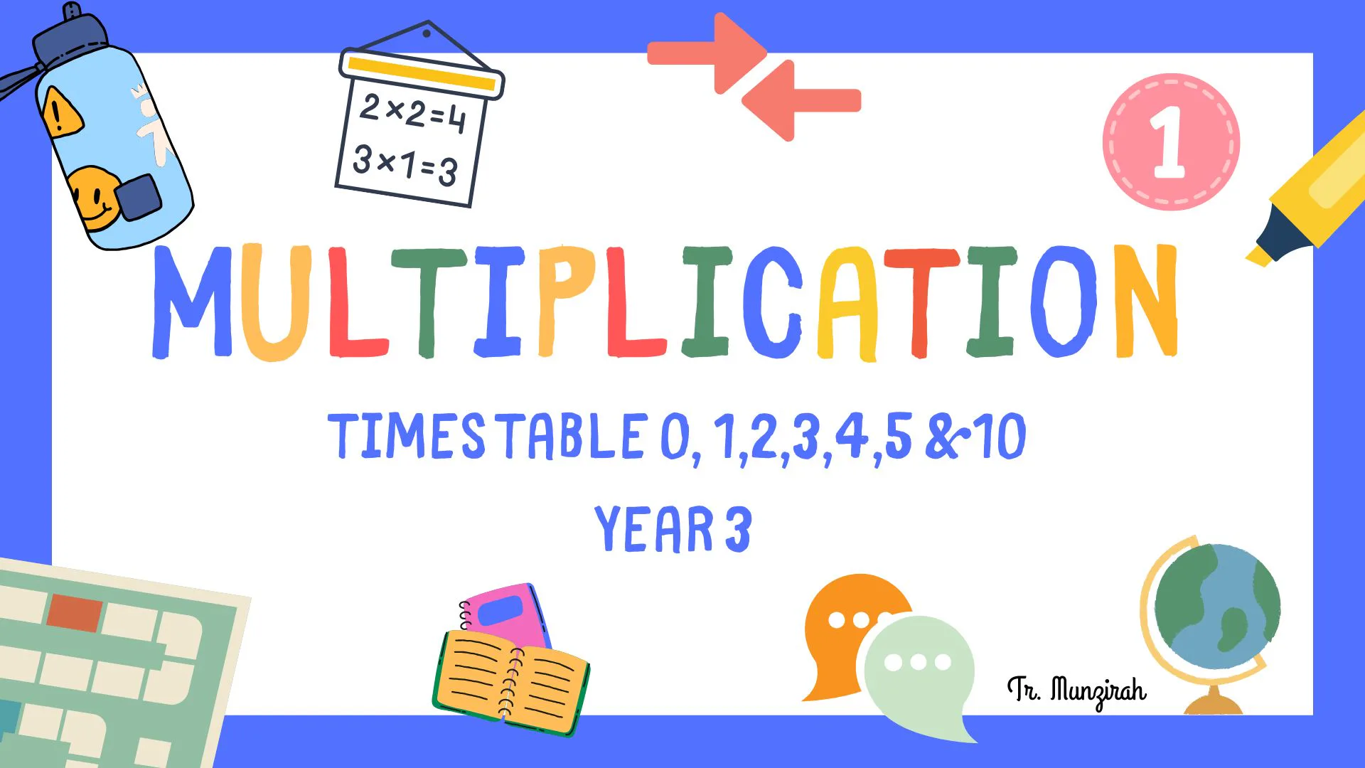 1) Multiplication Facts 0,1,2,3,4,5 & 10 Year 3 (2025) 3rd Grade Quiz ...