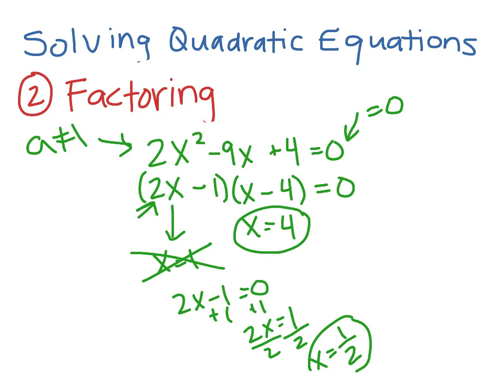 Solving Quadratic by Square Roots and Factoring 9th Grade Quiz | Quizizz