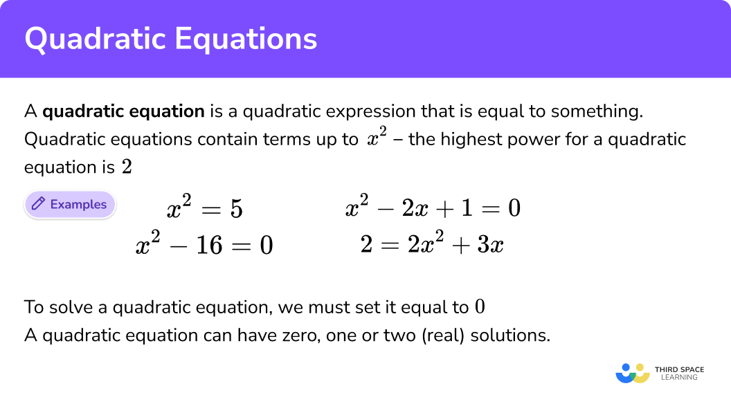 Quadratic Equation Solving 9th Grade Quiz | Quizizz
