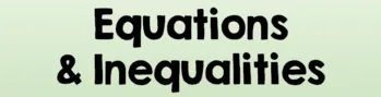 Writing Equations and Inequalities Vocabulary Quiz