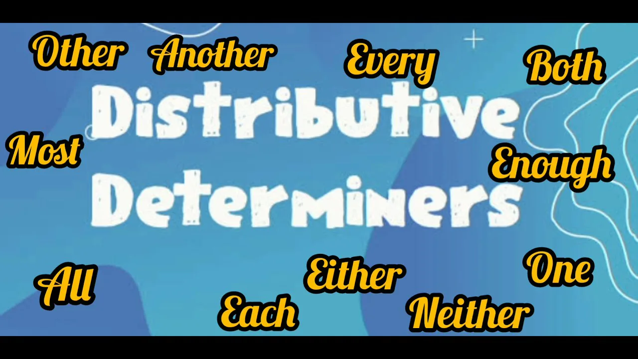 Determiners (Distributive) Quiz