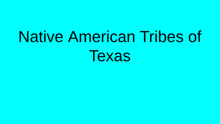 native American tribes of texas 7th Grade Flashcard | Wayground