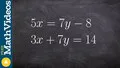 Rewriting a system of equations to align the variables apply the ...