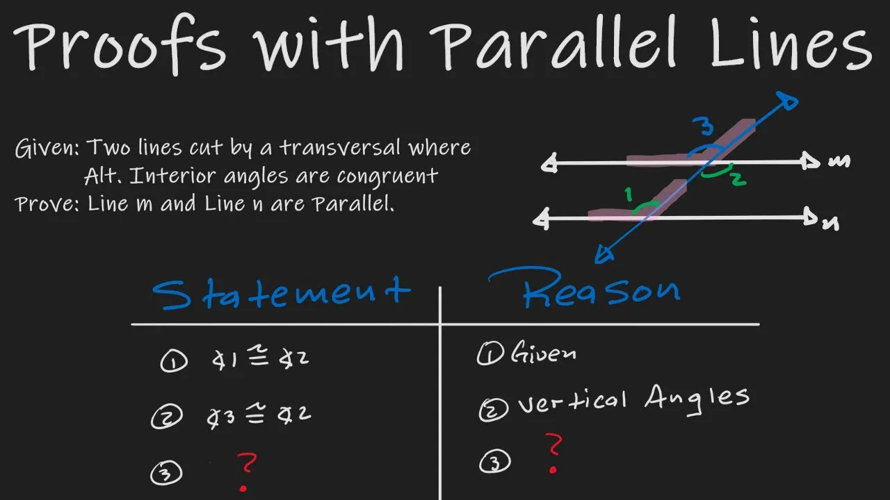 Solving Proofs with Lines and Angles 10th Grade Quiz | Quizizz