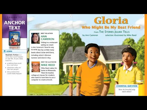 Gloria Who Might Be My Best Friend Copmrehension 2nd Grade Quiz ...