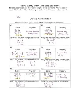 Solve Equations and Justify 8th Grade Quiz | Quizizz