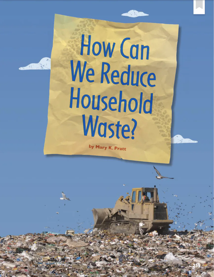 HMH Grade 4 Comp. Quiz - "How Can We Reduce Household Waste?" Quiz