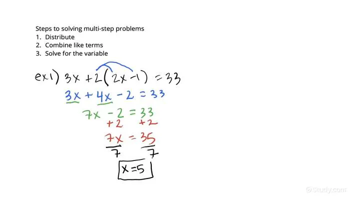 Algebra 1 Unit 1: Solving Linear Equations in One Variable Quiz