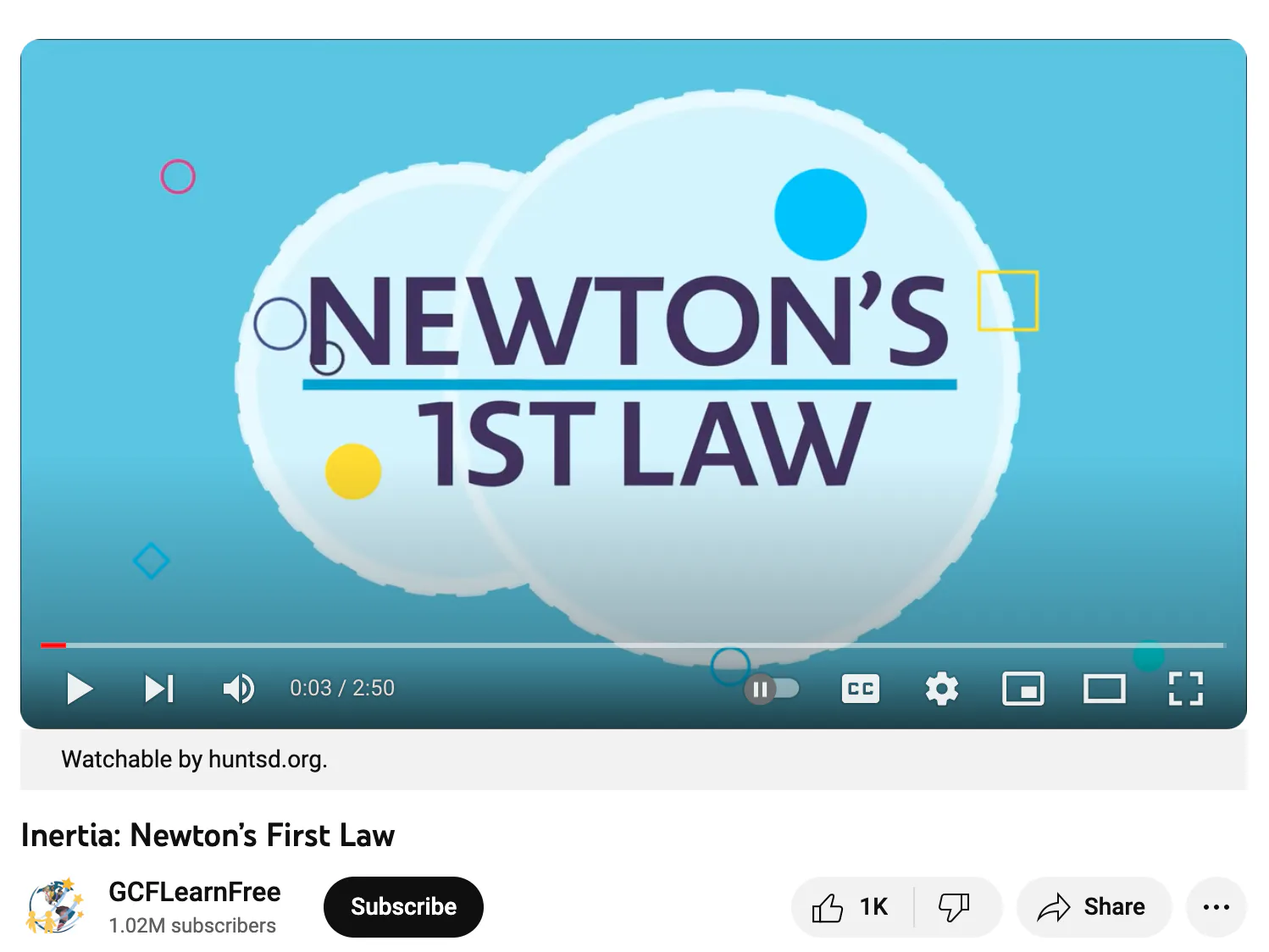 Newton's First Law of Motion Quiz