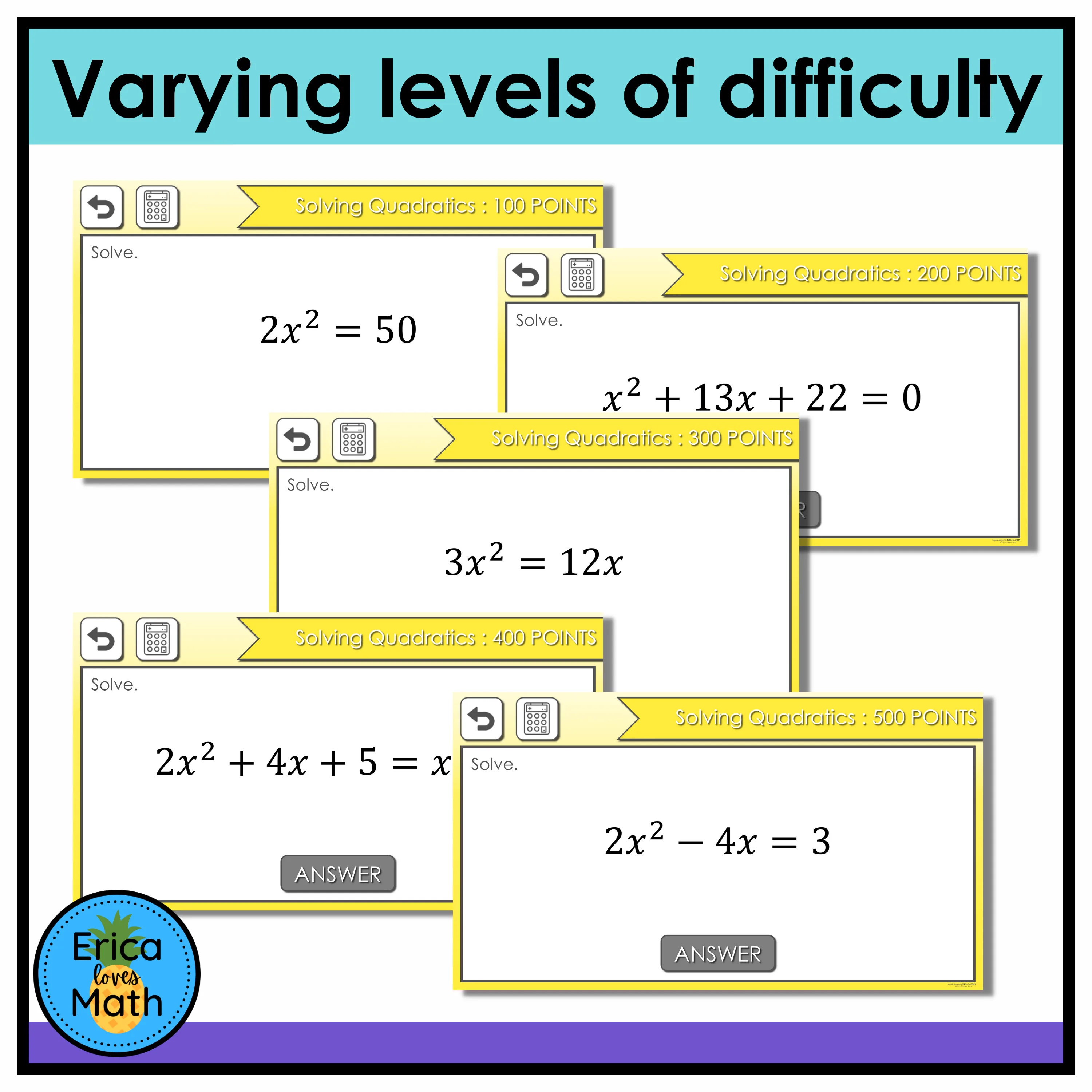 Algebra 1 State Test Review Quiz