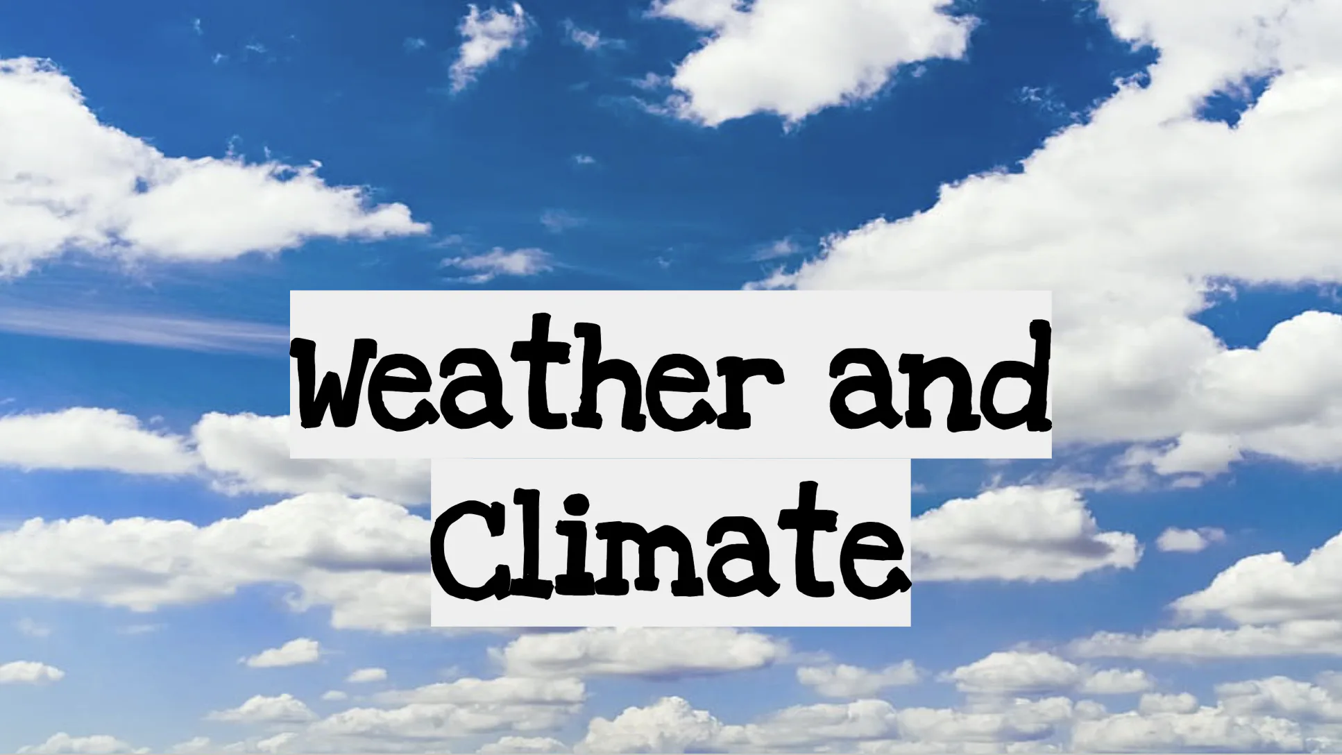Weather and Climate Vocabulary Flashcards