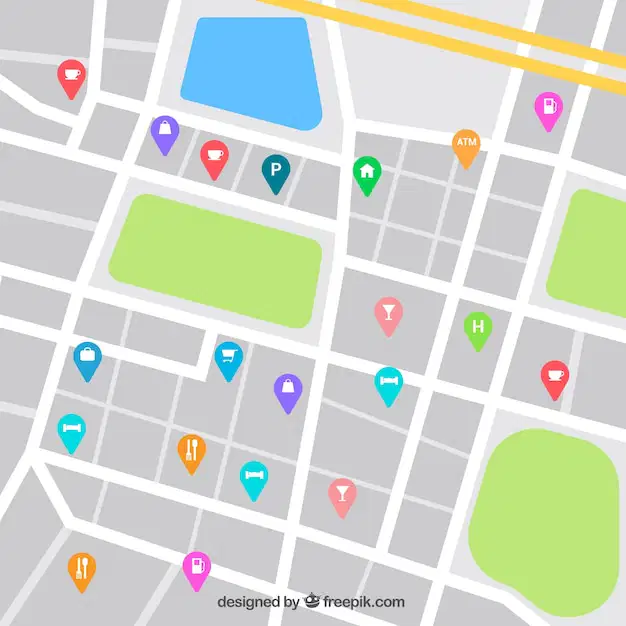 Locating places on a map extended version Quiz