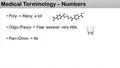 Medical Terminology - The Basics, Lesson 1.2 - Numbers University ...