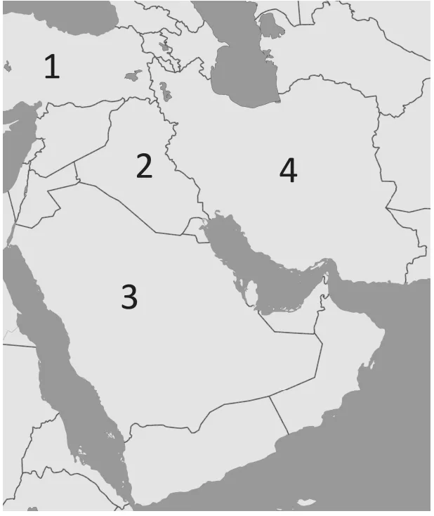 Map reading for Southwest Asia/ECA Review Quiz