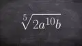 Using the product rule of radicals to simplify to rational exponents ...
