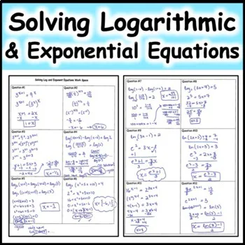 Solving Log and Exponential Equations Quiz