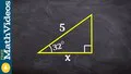 How to use the cosine function to find the missing side of a triangle ...