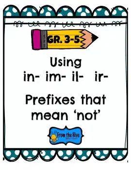 W21.5.12e il- and ir- Prefixes Flashcard 5th Grade Flashcard | Wayground