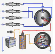 Connect wiring connection of contact point ignition system Quiz