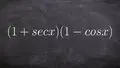 How to multiply two binomials with trigonometric functions to simplify ...