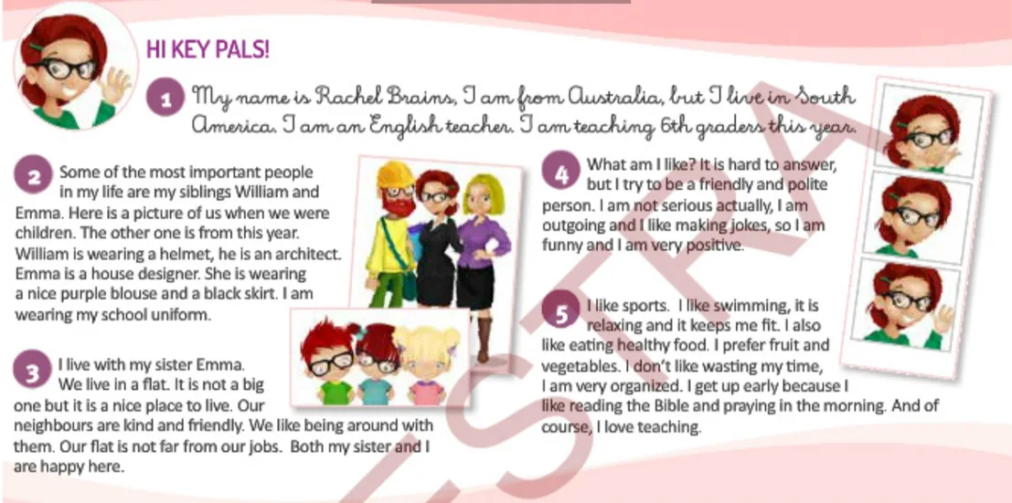 THIS IS ME (READING COMPREHENSION Quiz